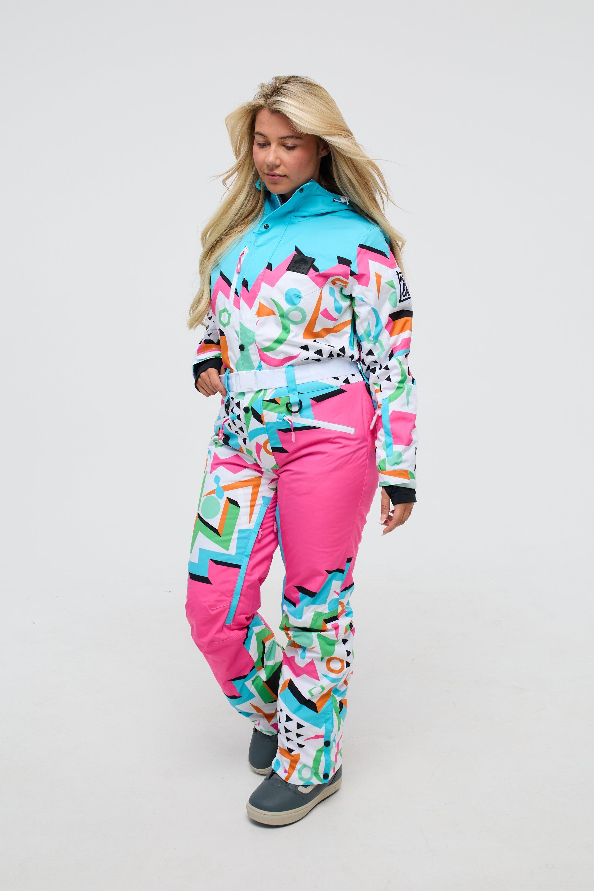Combinaison de ski Nuts Cracker femme imperméable bleu/rose | Decathlon