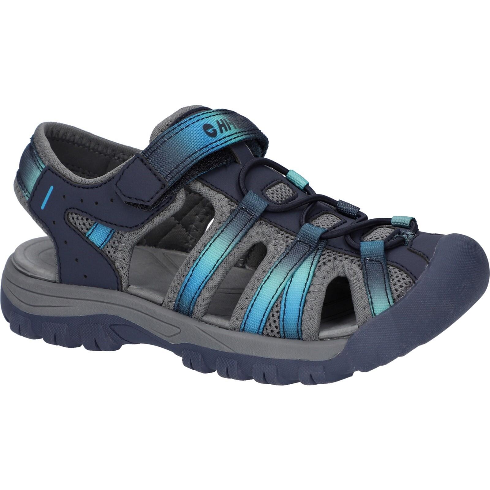 Hi-Tec Jack JR Kids' Water-Friendly Sandals, Navy, Velcro Closure | Decathlon