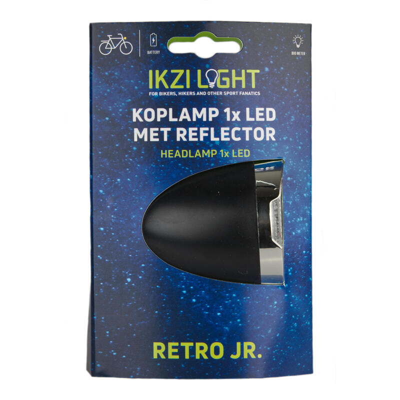 Ikzi Headlight rétro Jr 1x LED - noir IKZI | Decathlon