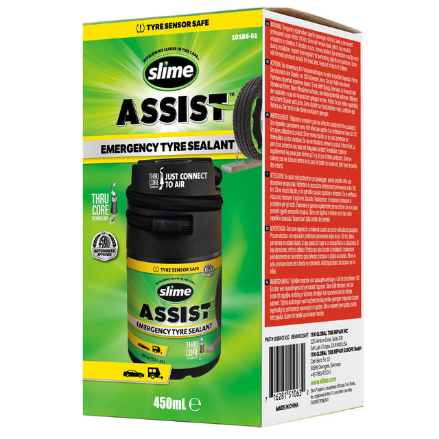 Slime Assist Emergency Tire Sealant Refill 450 ml — Smart Repair Plus ...