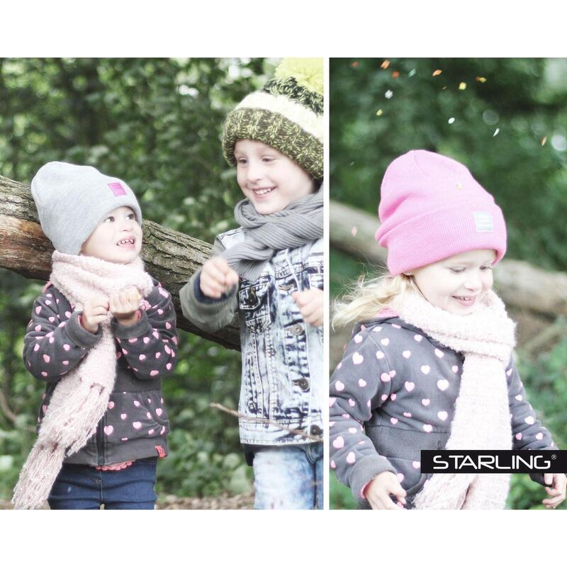 STARLING - Fes Starling Pippa pentru fete, roz, tricotat, strat dublu ...