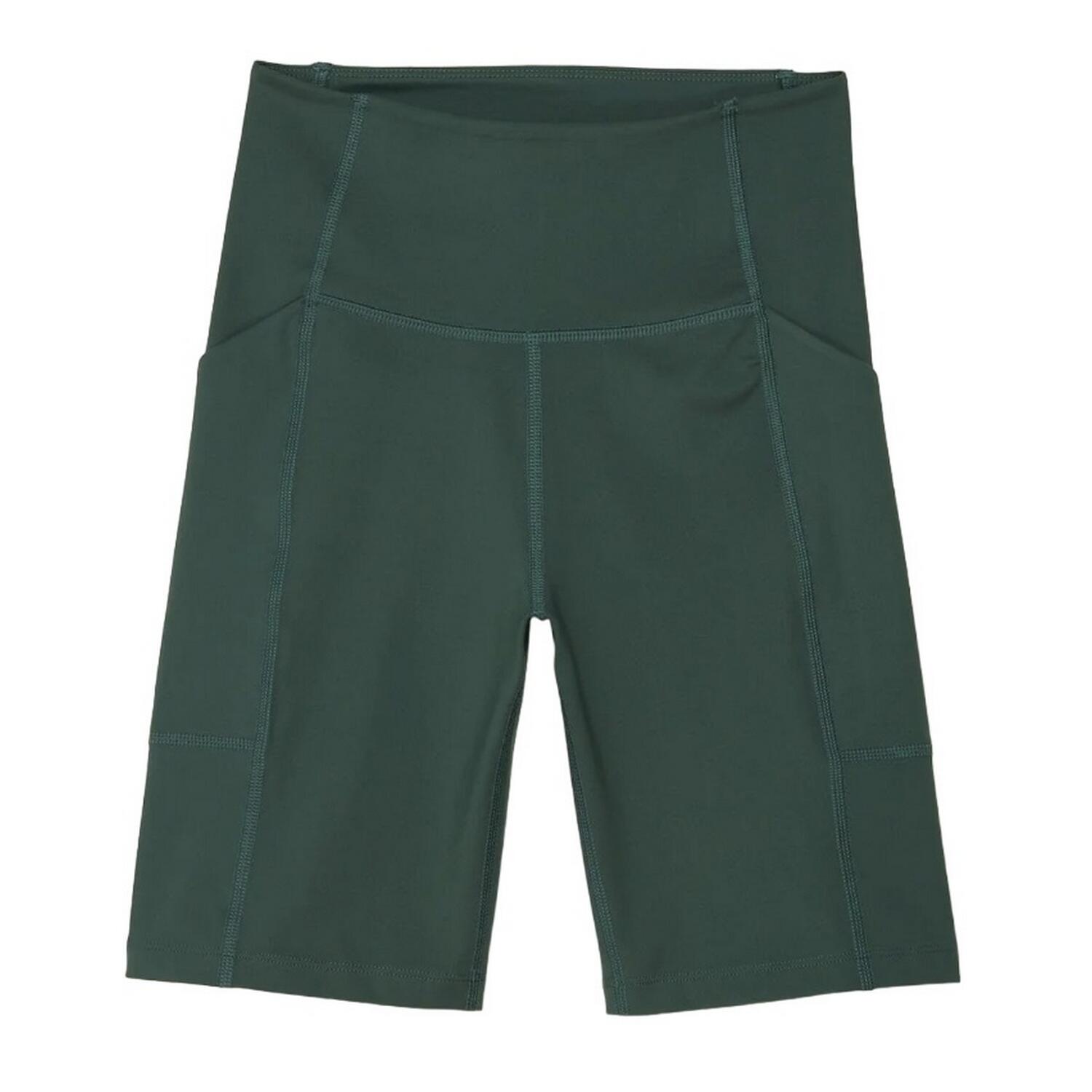 Womens Ladies Pocket High Rise Biker Shorts Moss