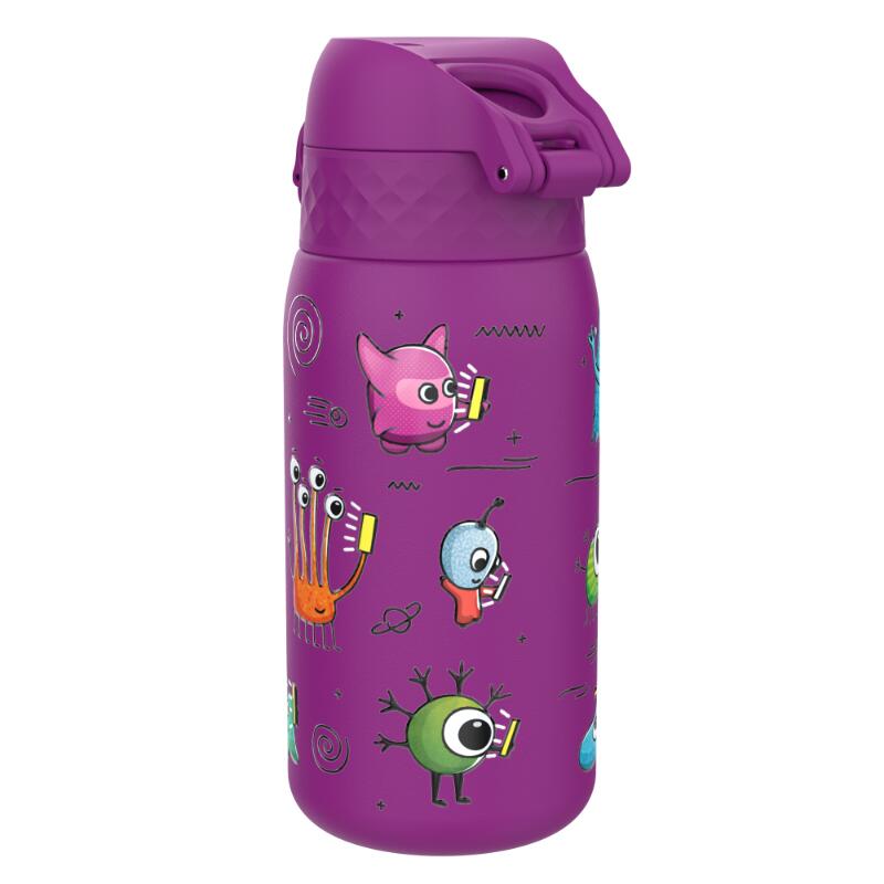 Leak Proof Kids Water Bottle, Stainless Steel, Aliens, 400ml (13oz ...