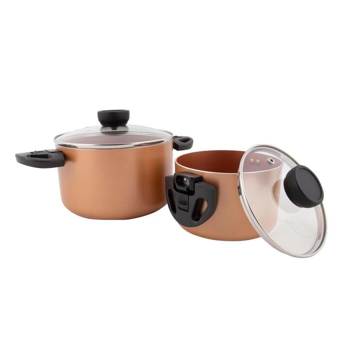 Set de casseroles revêtement céramique Slauson Casserole induction Alu Léger BO-CAMP | Decathlon