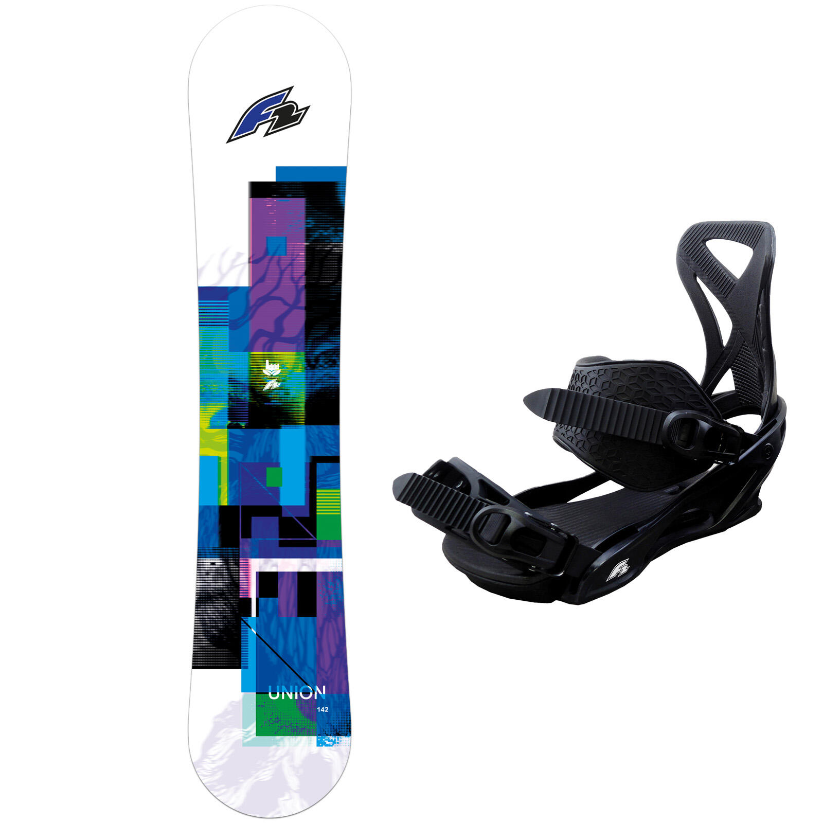 F2 Set Herren Snowboard Union Blue 151cm mit Bindung Sonic Pro L | Decathlon