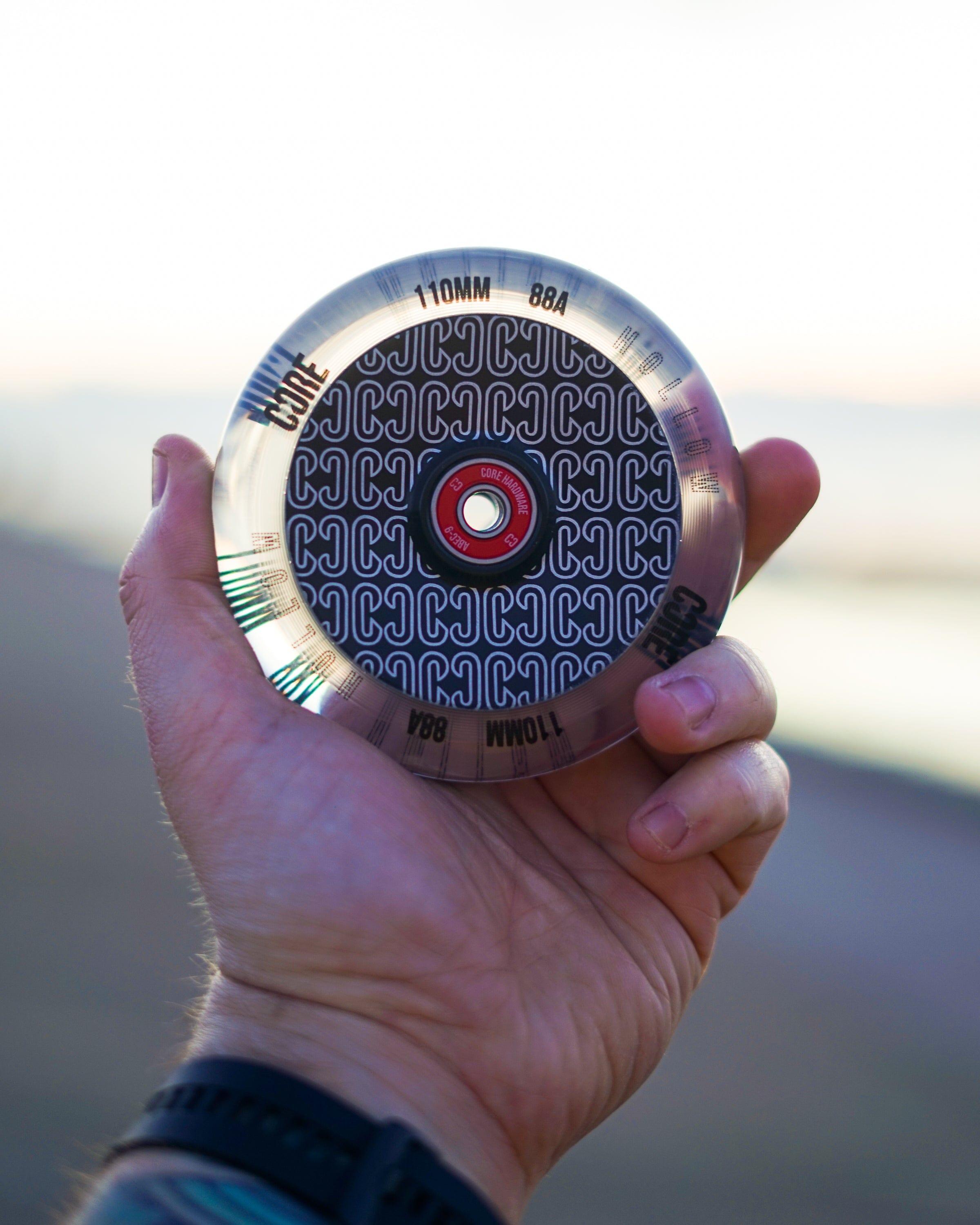 CORE Hollow Stunt Scooter Wheel Repeat 110mm - Clear/Black CORE | Decathlon