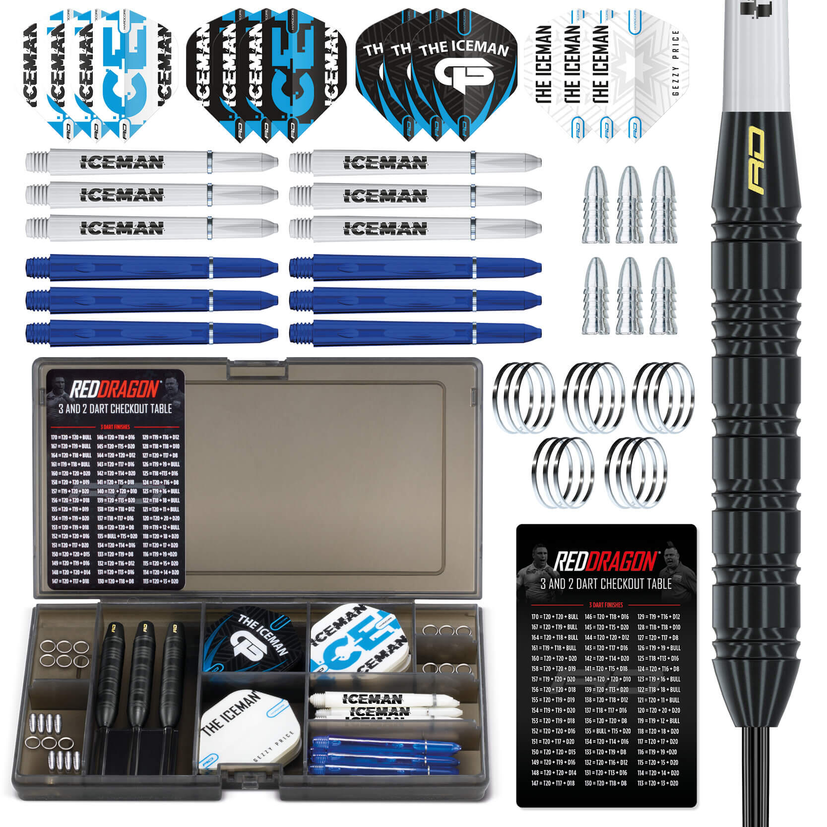 Red Dragon Gerwyn Price Iceman Ultimate 50 piece Darts set | Decathlon