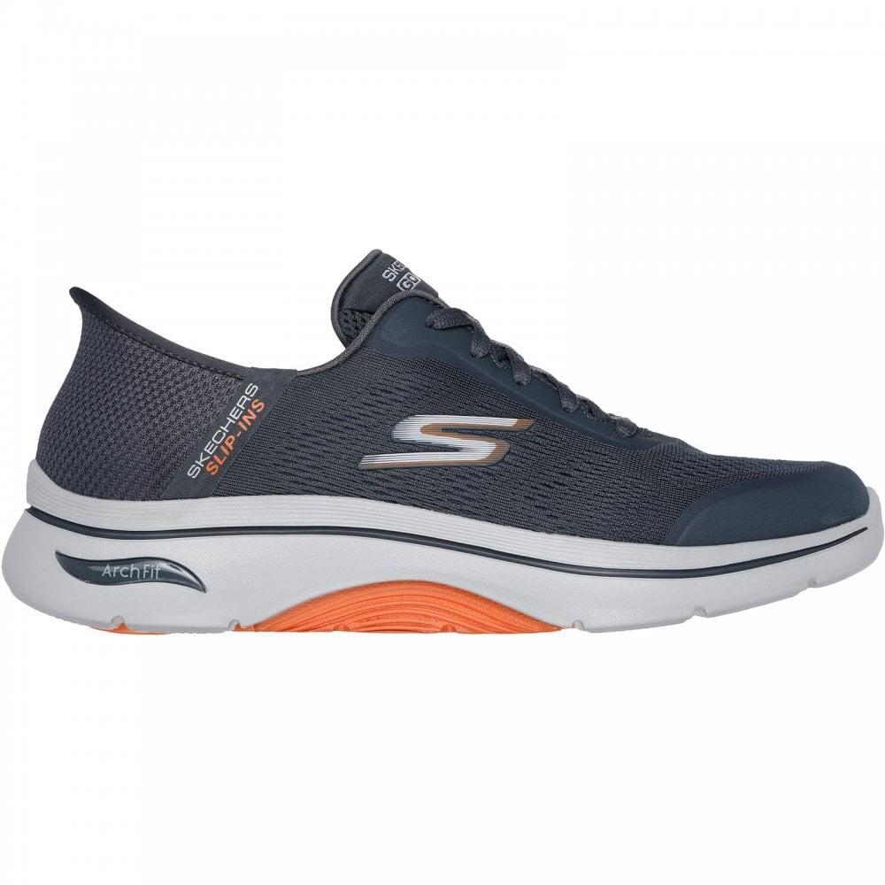 Skechers Sip ins Arch Fit 2.0 Simplicity 2 Charcoal Orange Mens
