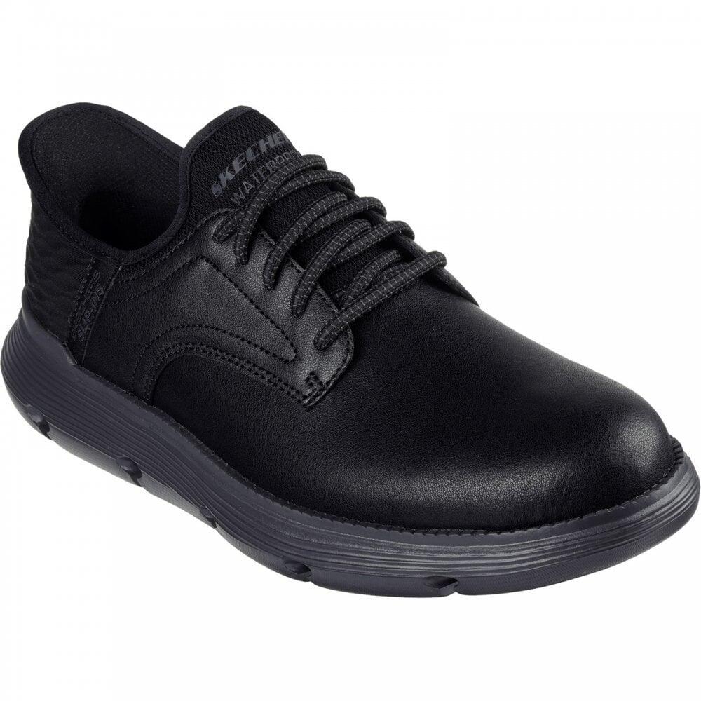 Mens Leisure Shoes Low Top Lace Up 205278/bbk Garza - Carlyn SKECHERS | Decathlon