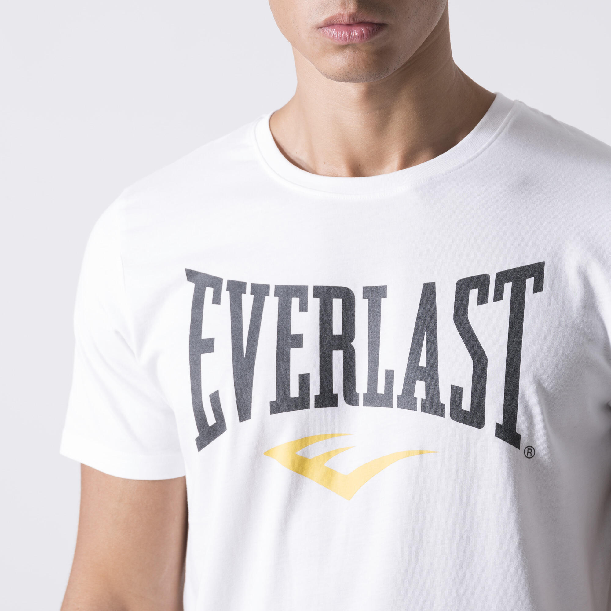 ICONISCHE T-SHIRT MET LOGO OFF WHITE KATOEN EVERLAST | Decathlon