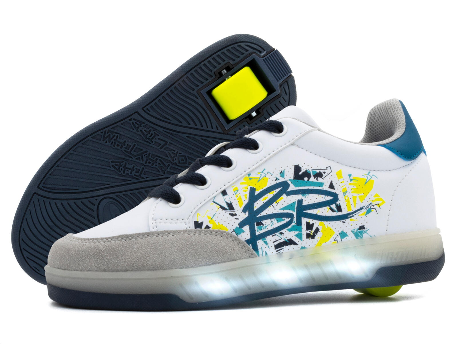 Schuhe mit Rollen BREEZY ROLLERS LED 2245710 unisex weiss/mehrfarben ...