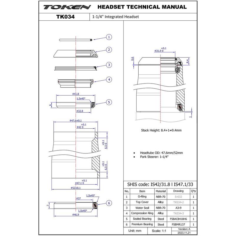 Stery rowerowe TOKEN TK034 (GIANT Overdrive 2) TOKEN | Decathlon