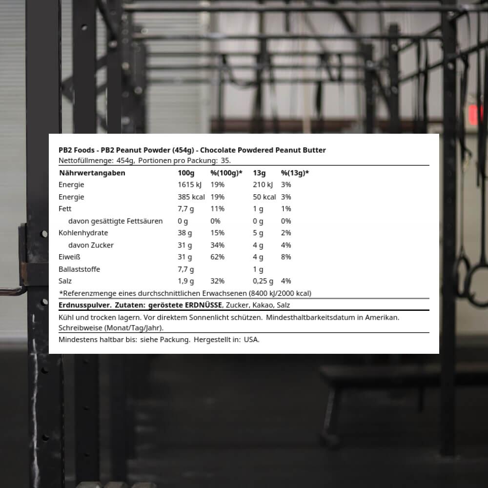 PB2 Foods PB2 Peanut Powder (454g) Chocolate Powdered Peanut Butter PB2 ...