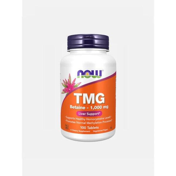 Now Foods TMG - Betaine 1000mg (100 Tabs) Unflavoured - Acides aminés ...