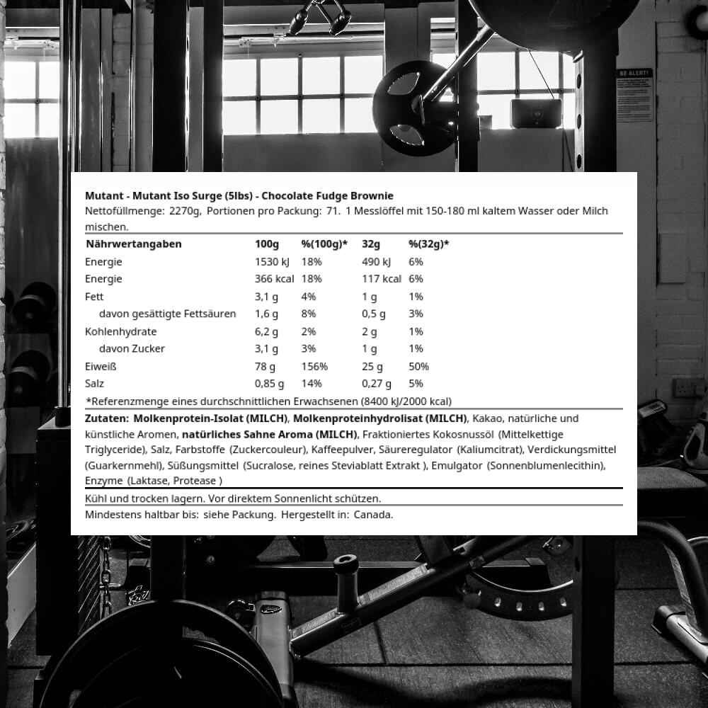 Mutant Mutant Iso Surge (5lbs) Chocolate Fudge Brownie MUTANT | Decathlon