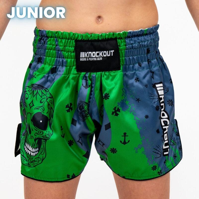 KNOCKOUT - Sort Kickbox Knockout Skull Copii 3-4 ANI (XS) / Verde ...