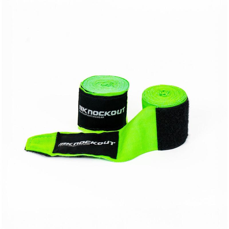 KNOCKOUT - Bandaje Box Knockout 3m Verde Neon | Decathlon