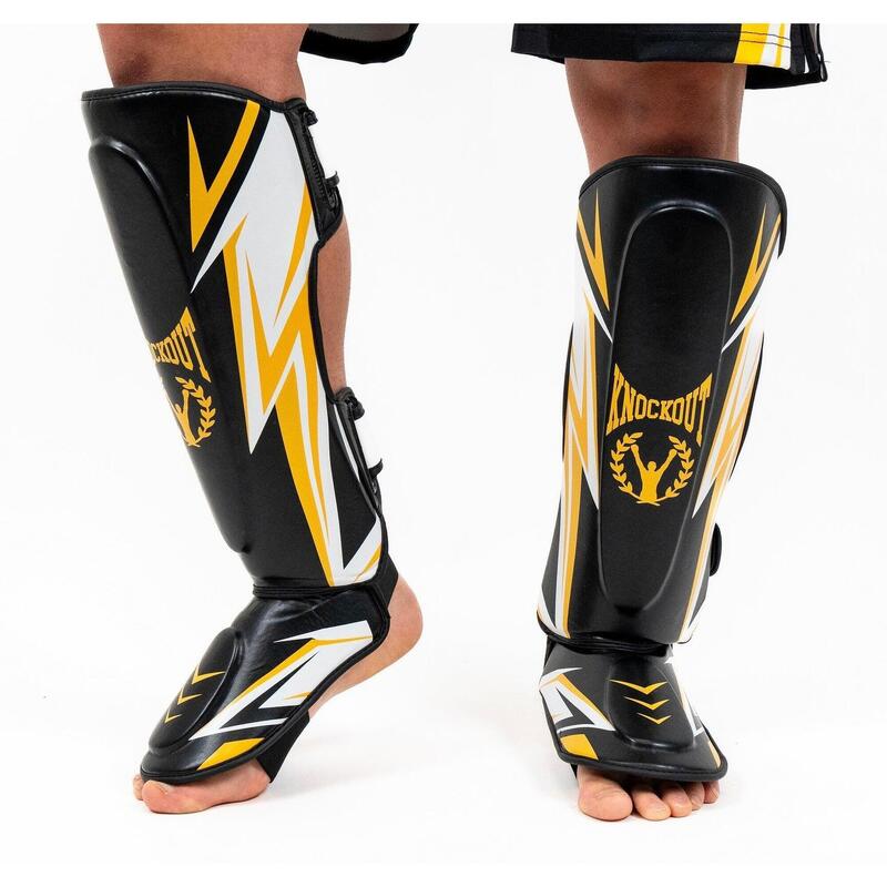 KNOCKOUT - Tibiere Kickbox Knockout Pro Sparring 2.0 XXL / Auriu/Negru ...