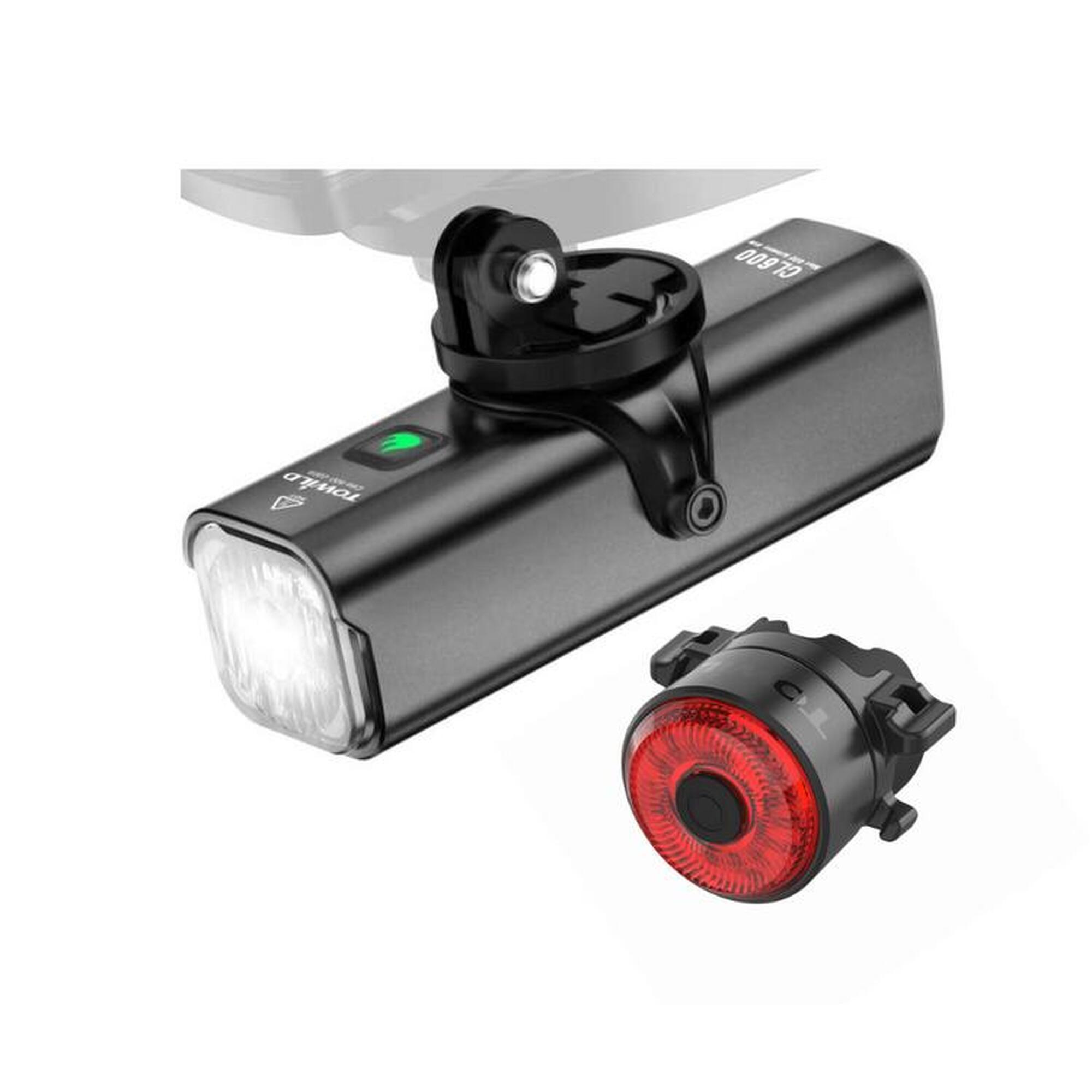 Ensemble Towild : lampe avant CL600 + lampe arrière TL03 + commande à ...