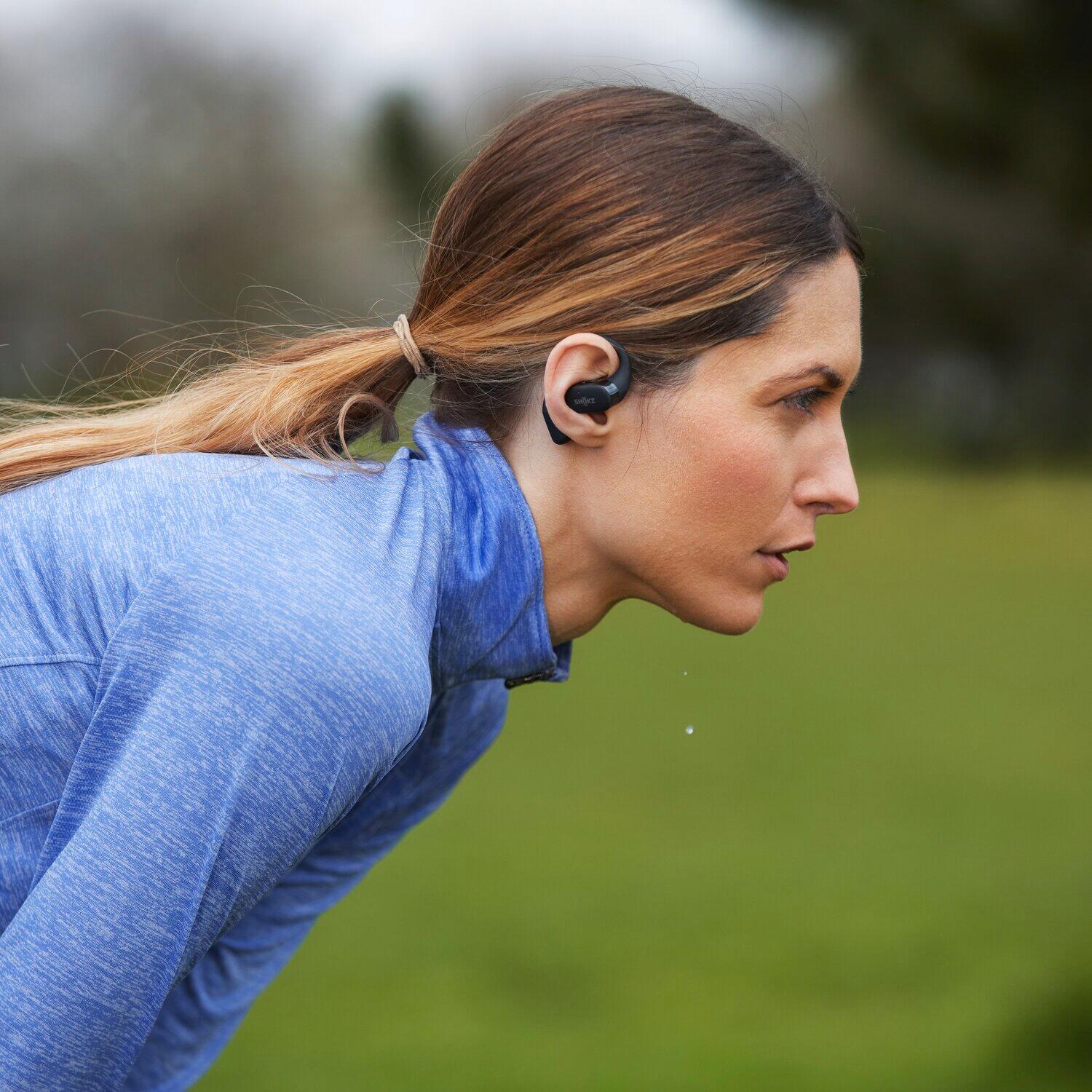 Shokz OpenFit Headphone Wireless Bluetooth Open Ear Construction - Black SHOKZ | Decathlon
