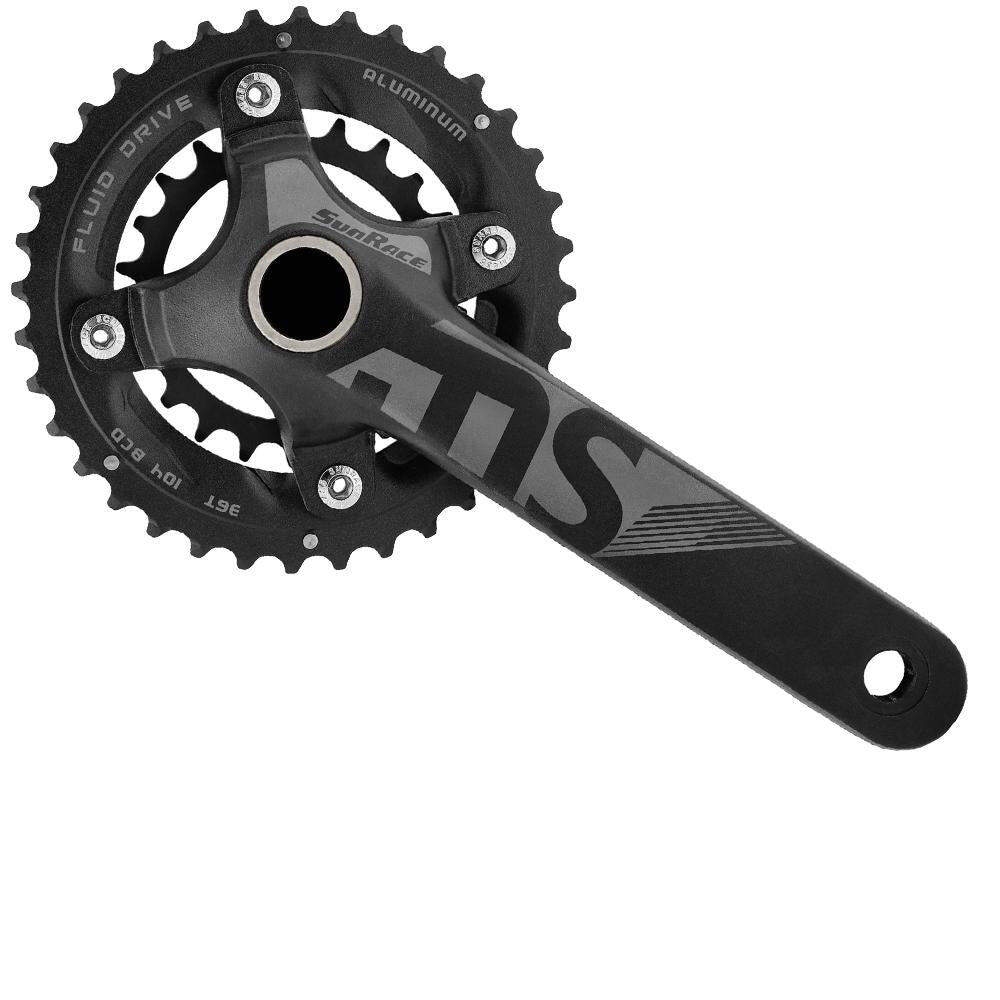 SunRace MS66 2 x 10 Speed MTB Crankset Chain Set 36T 22T BB