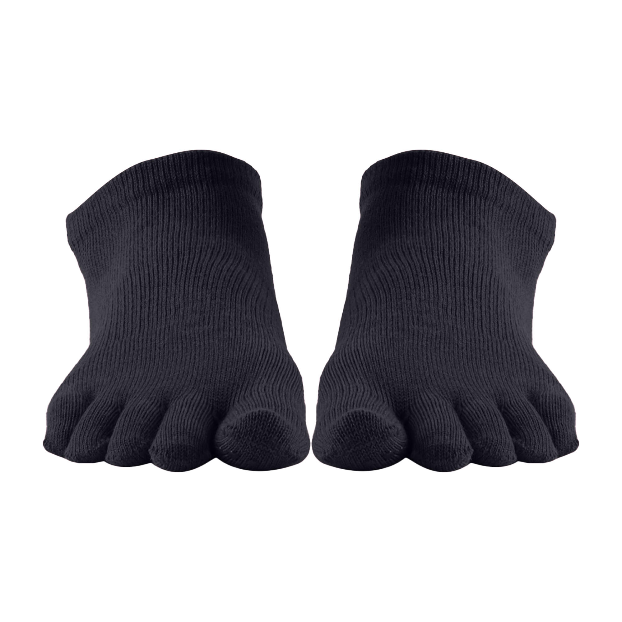 Womens/Ladies Low Rise Toe Socks (Black) TOESOX | Decathlon