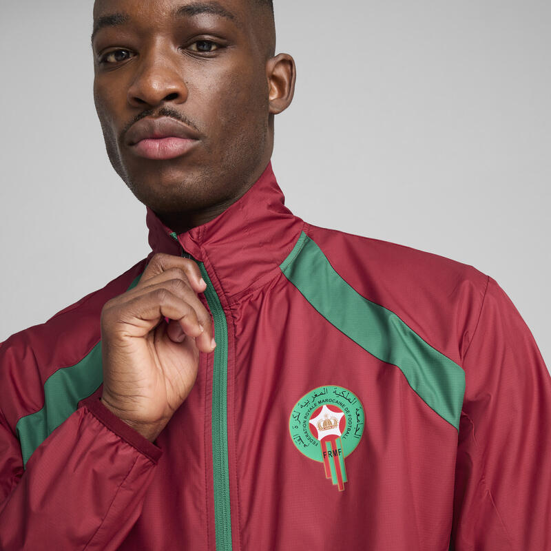 Marokkó szőtt prematch dzseki férfiaknak PUMA Intense Red Archive Green ...