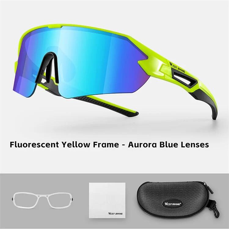 WEST BIKING - Ochelari de soare ciclism lentile colorate, protecție UV ...