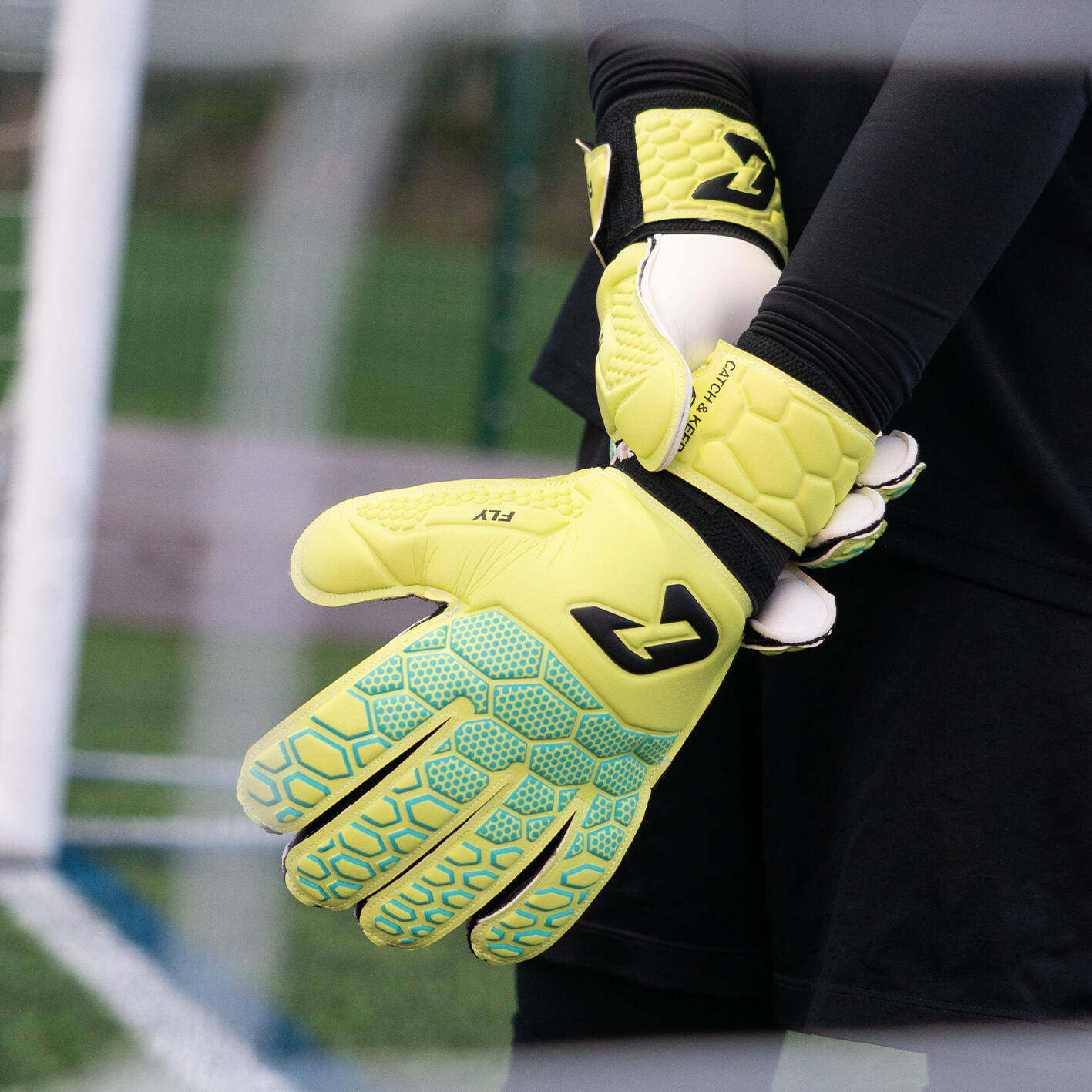 Keepershandschoenen Vlieg Kids Groene Ziel CATCH EN KEEP | Decathlon