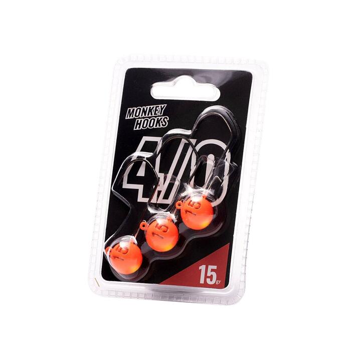 Tête plombée Monkey Hook - Size 4/0 - Orange - Yellow 15g MONKEY LURES | Decathlon