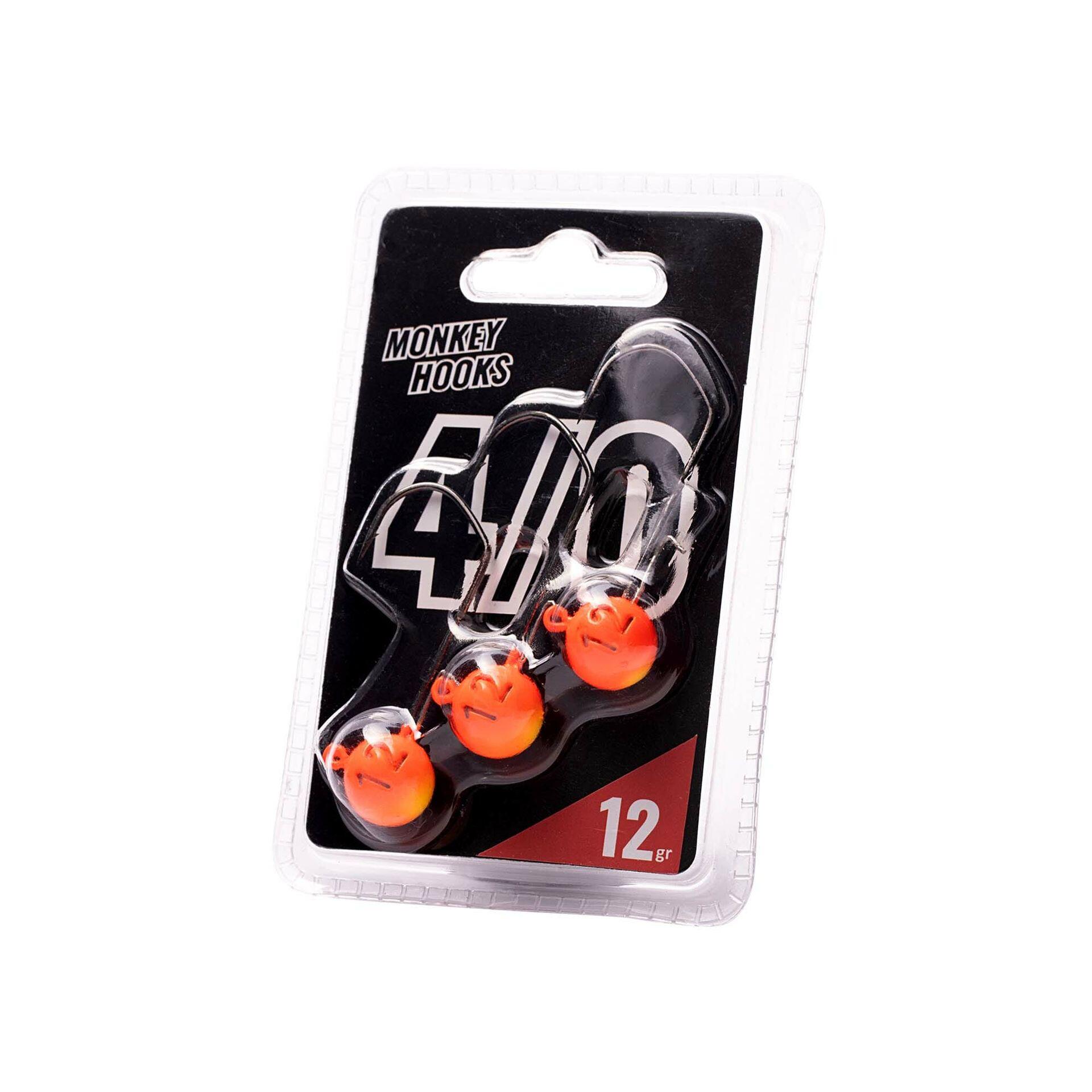 Jigkop Monkey Hook - Size 4/0 - Orange - Yellow 12g MONKEY LURES ...