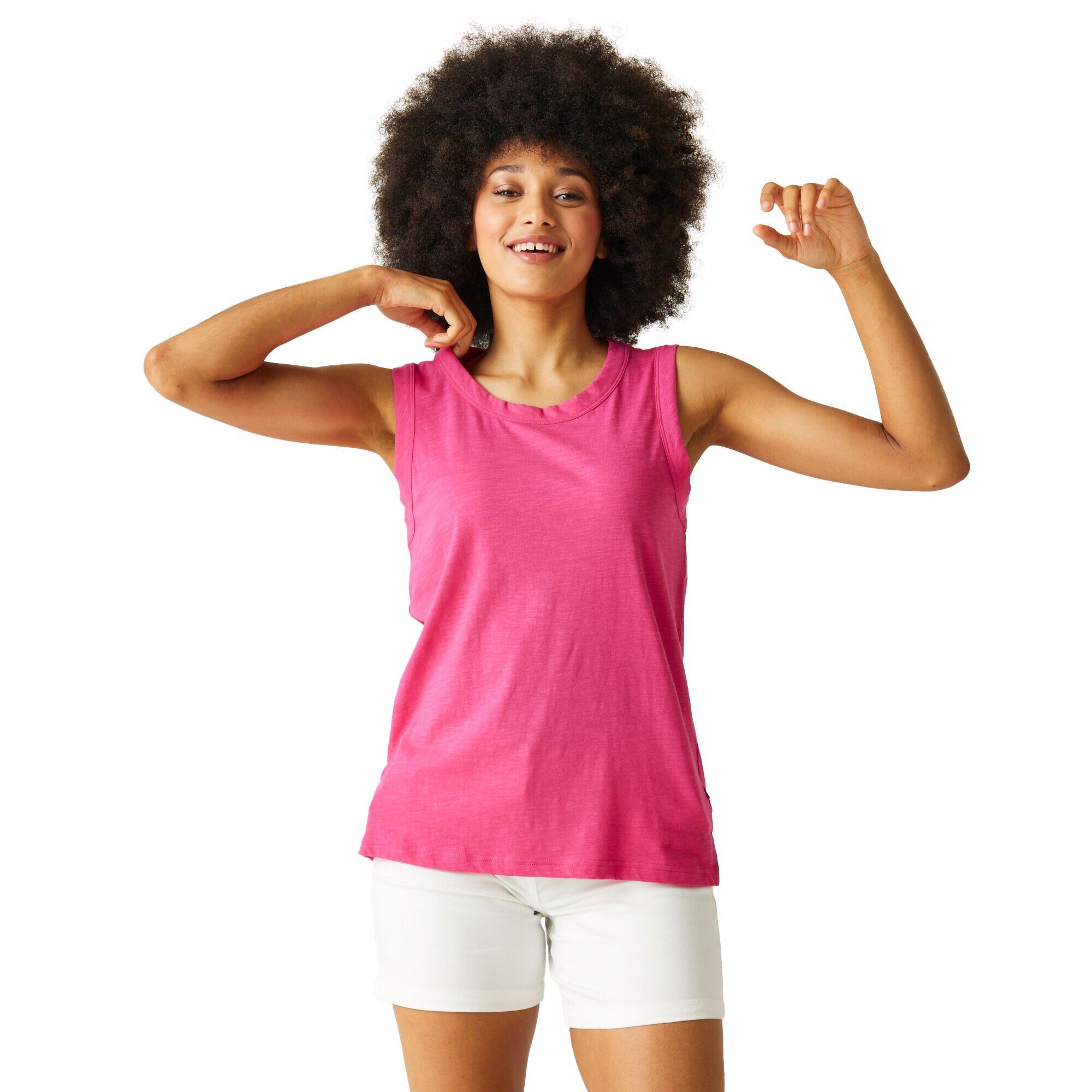 Womens/Ladies Fariah Plain Sleeveless Top (Hot Pink) REGATTA | Decathlon