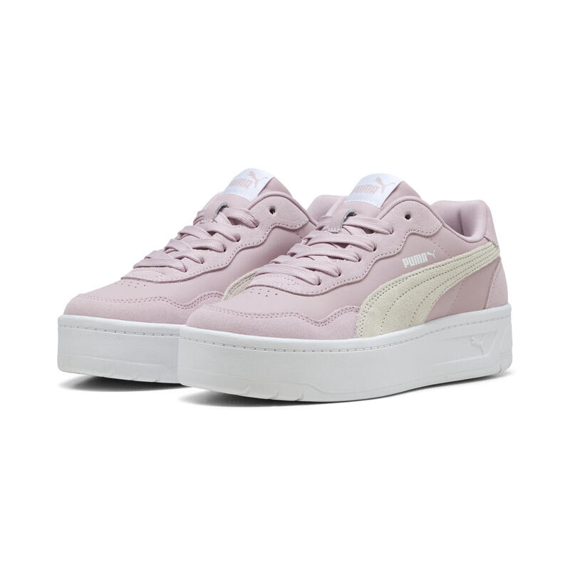 Sneakers en daim Court Lally Skye Femme PUMA Rose Mauve White Pink PUMA ...
