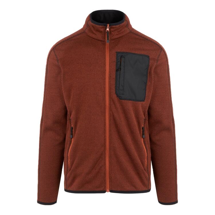 Mens Kitom Full Zip Fleece Jacket (Red Ochre Marl) REGATTA | Decathlon