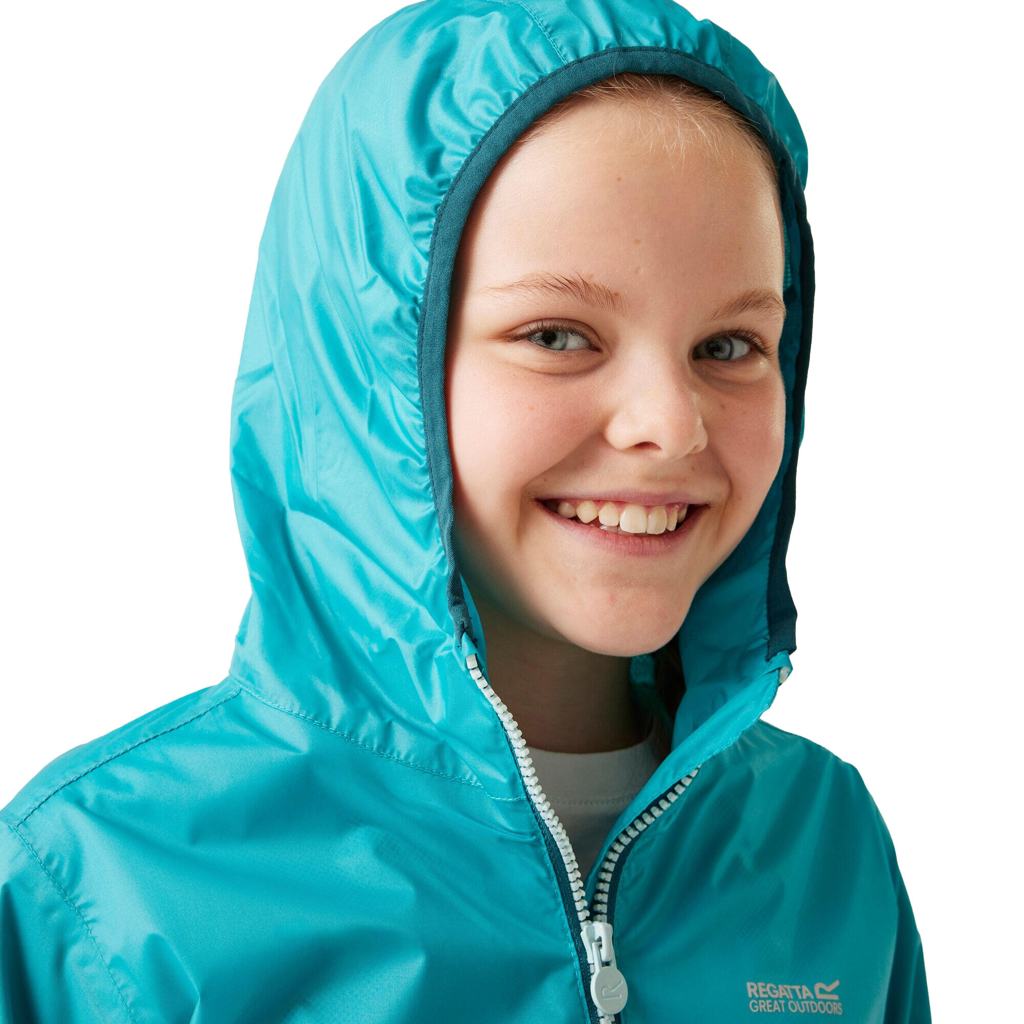 Great Outdoors Childrens/Kids Lever II Packaway Rain Jacket (Tahoe Blue ...