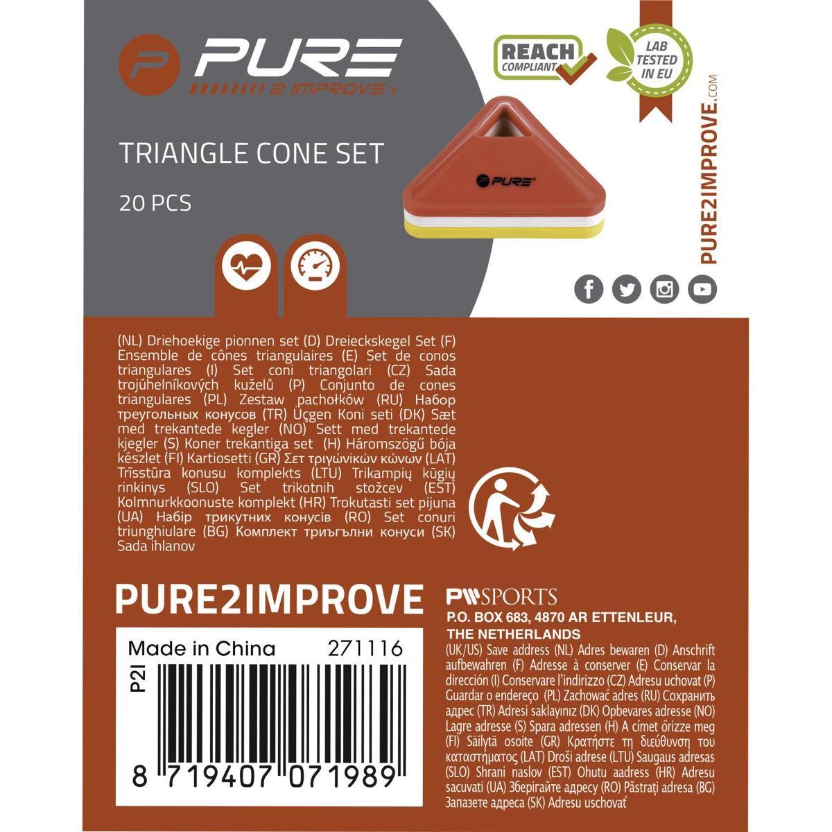 Set of 20 triangular cones Pure2Improve PURE 2 IMPROVE | Decathlon
