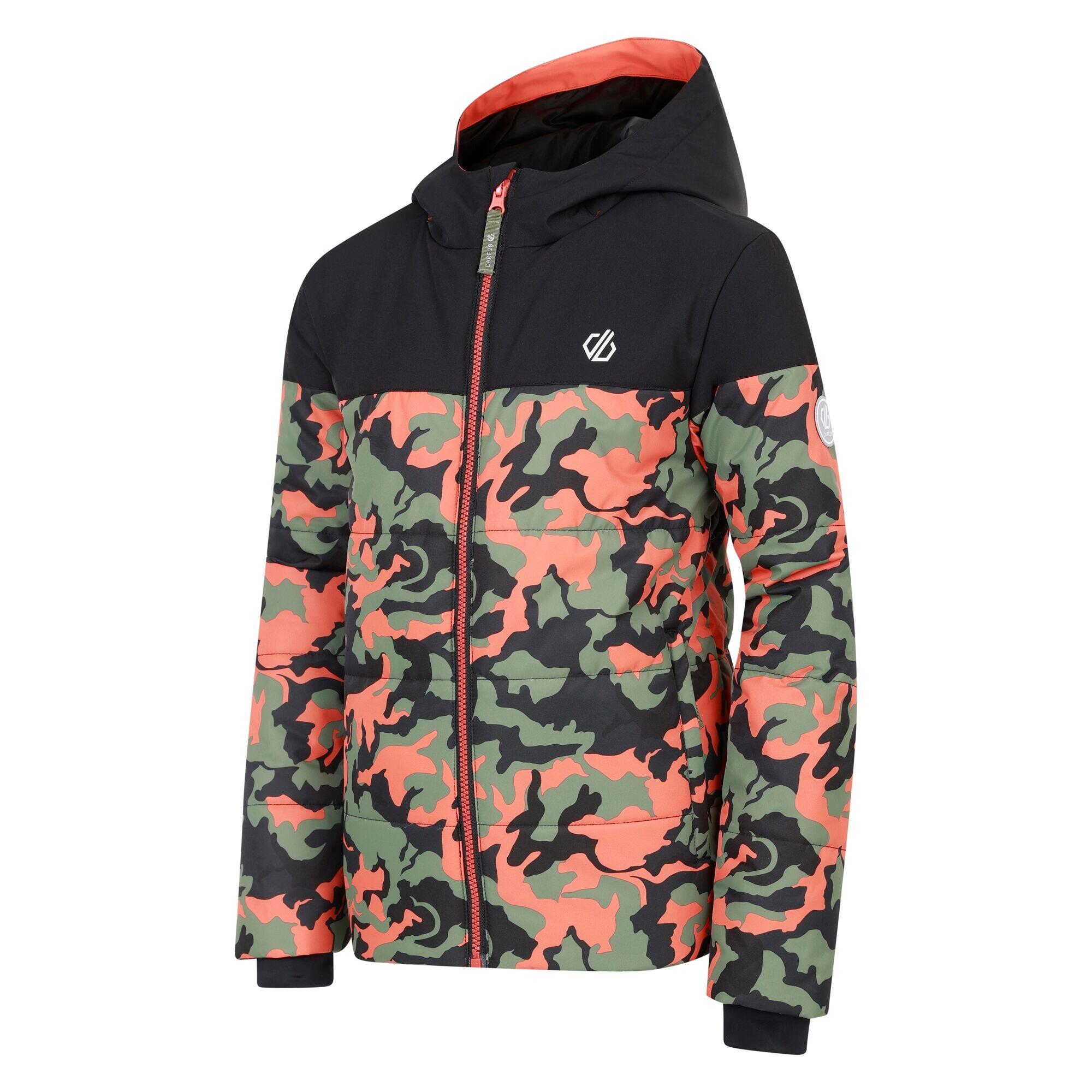 Childrens/Kids Liftie Camo Ski Jacket (Black/Orange Rust) REGATTA ...