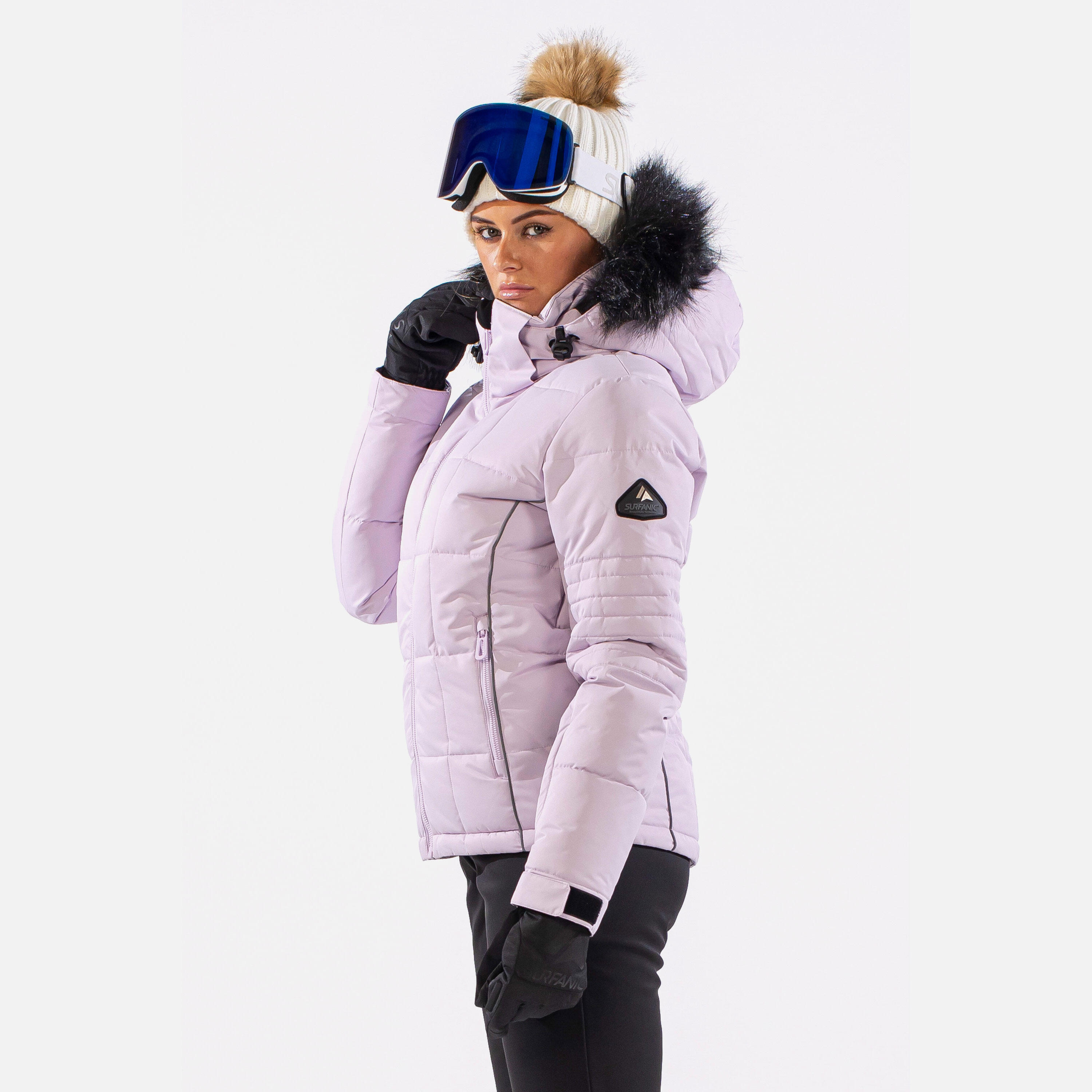 Luna Womens Surftex Ski Jacket Ice Lilac SURFANIC | Decathlon
