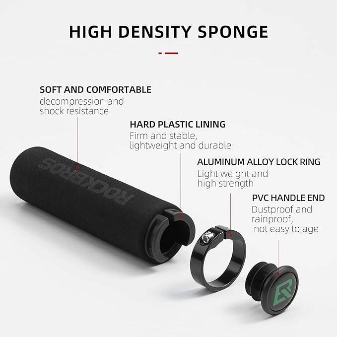 ROCKBROS - Mâner biciclete de oraș spumă confort, negru | Decathlon