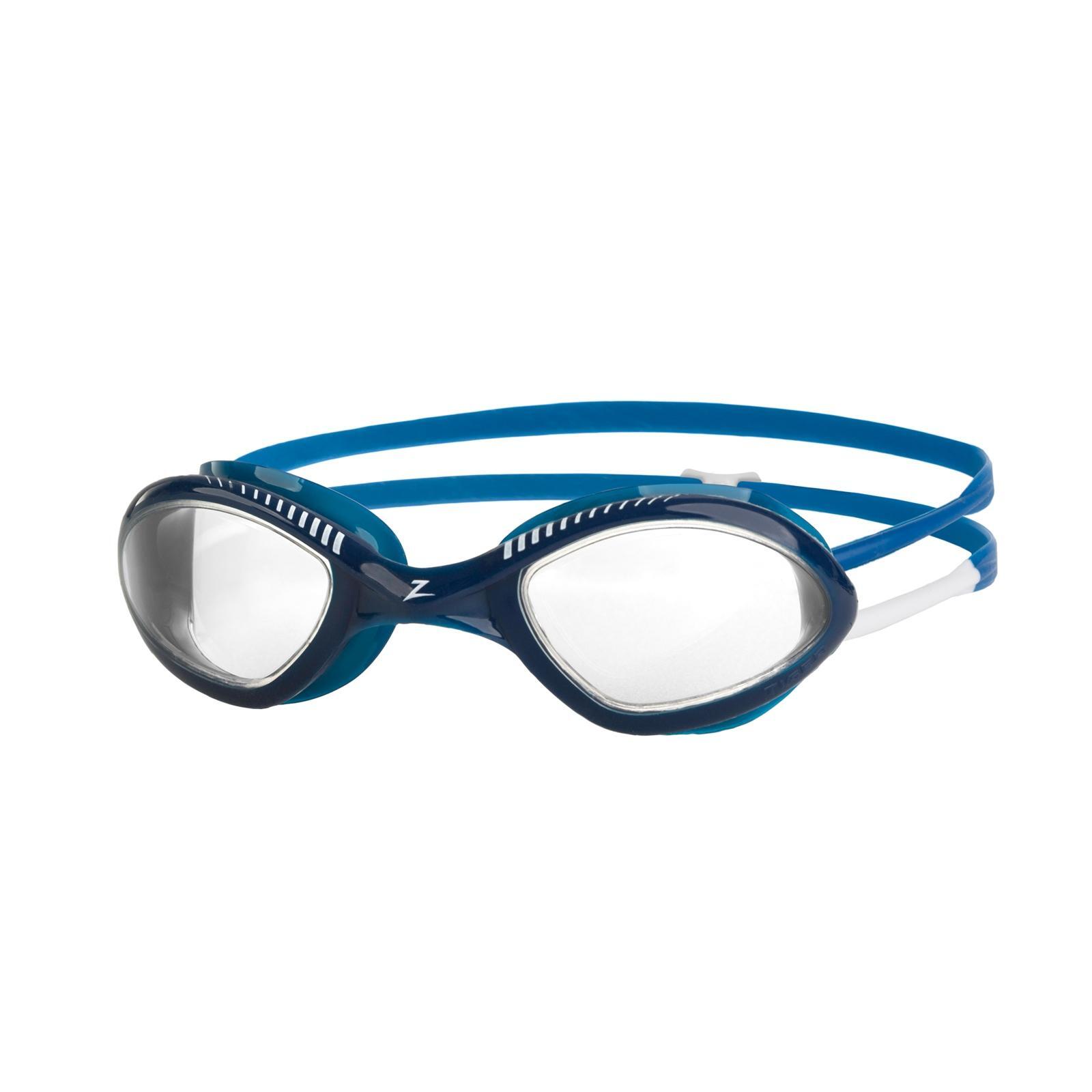 Unisex Adult Tiger SNR Swimming Goggles (Black/Turquoise/Clear) ZOGGS ...