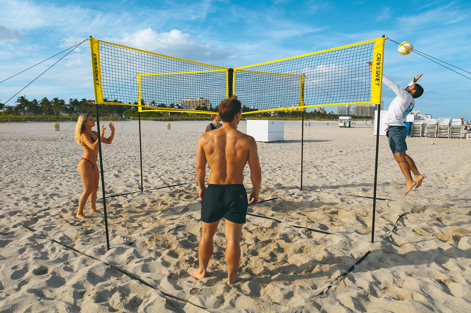 Volleyballanlage Four Square Volleyball Unisex CROSSNET | Decathlon