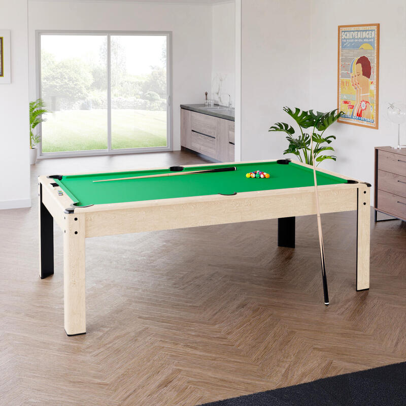 Billard convertible couleur bois Chêne 226 x 126cm - Ambiance SOKKER | Decathlon