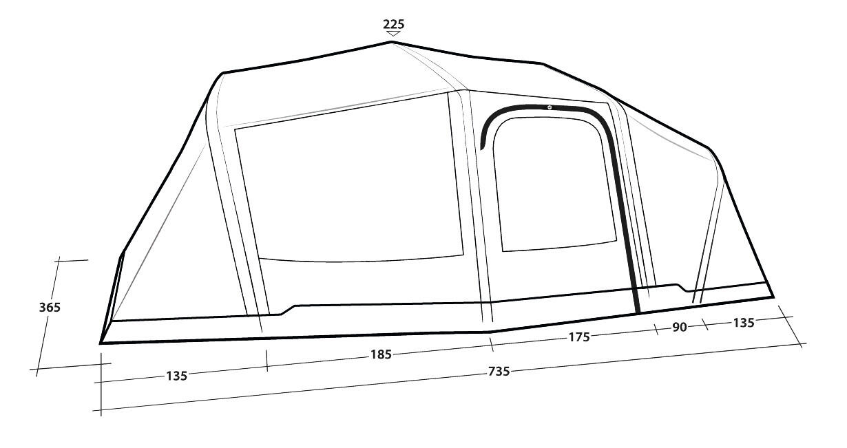 Outwell Hartford 6 Air Vis-à-Vis Tent OUTWELL | Decathlon