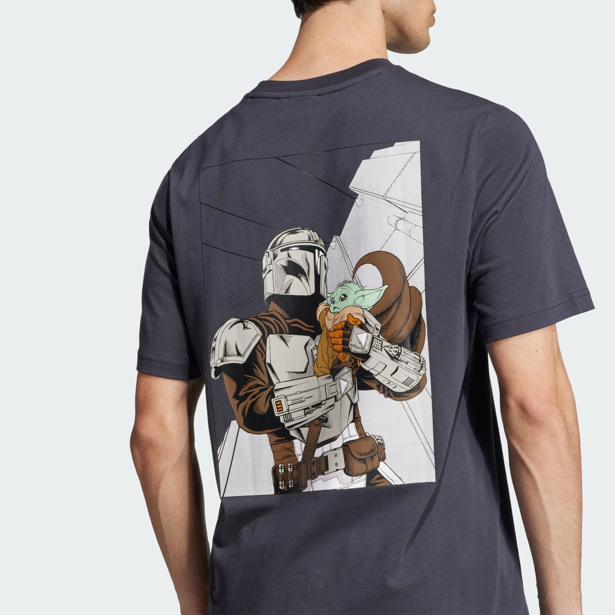 ADIDAS STAR WARS THE MANDALORIAN T-SHIRT REGULAR FIT BACK GRAPHIC ...