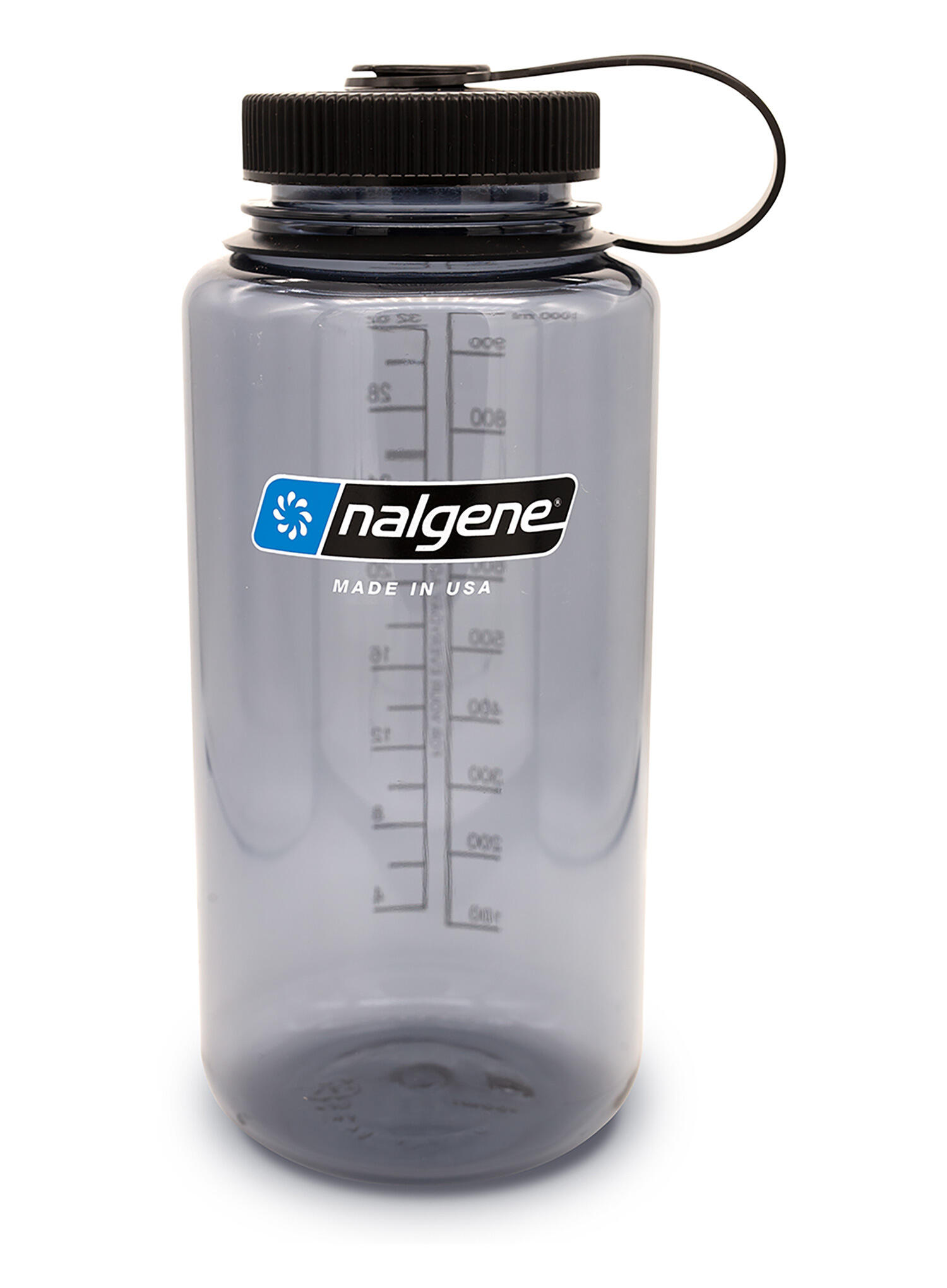 NALGENE Wide-Mouth 1ltr drinkfles Gray/ Black cap Sustain | Decathlon