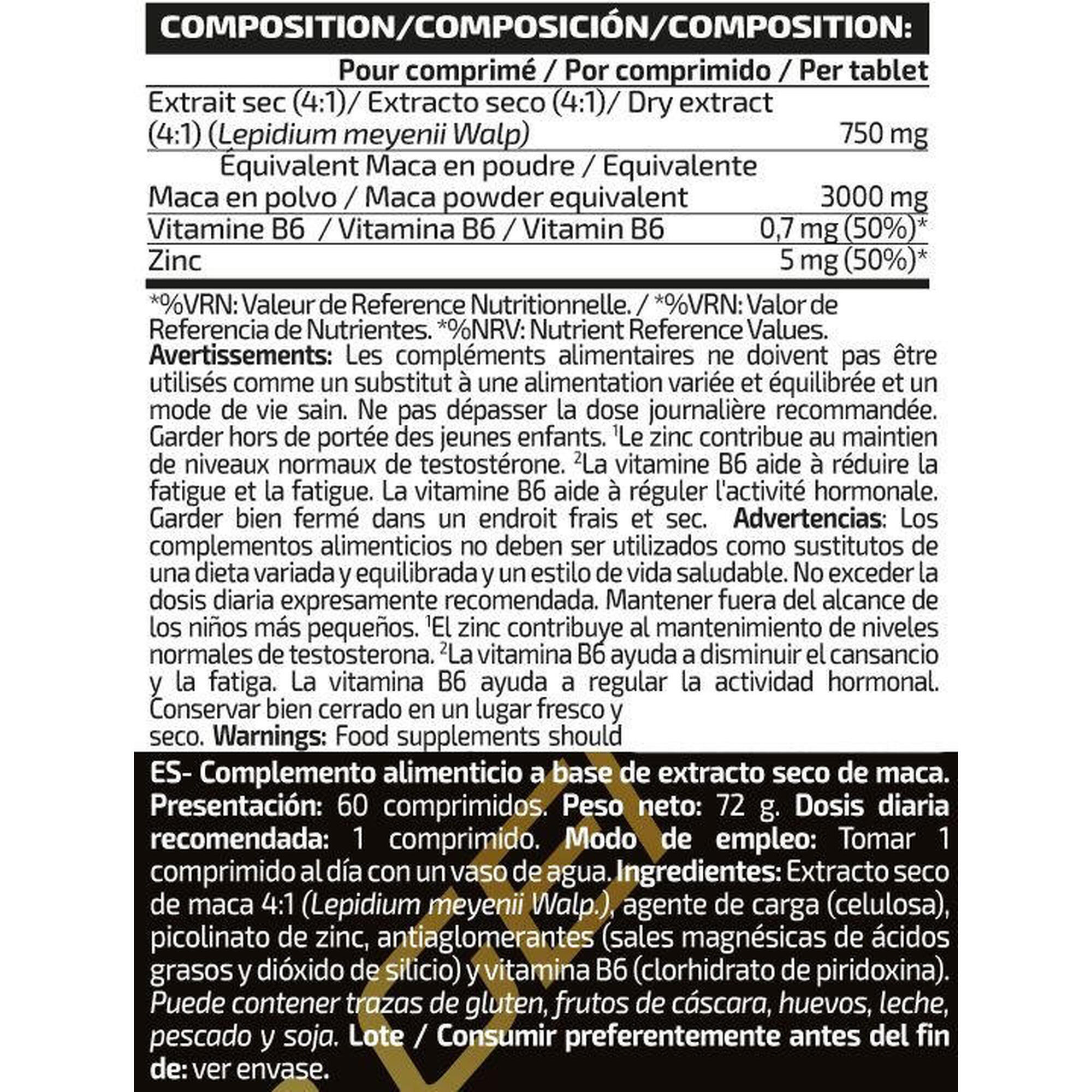 Maca plus - 60 tablets de IO.Genix IO.GENIX | Decathlon