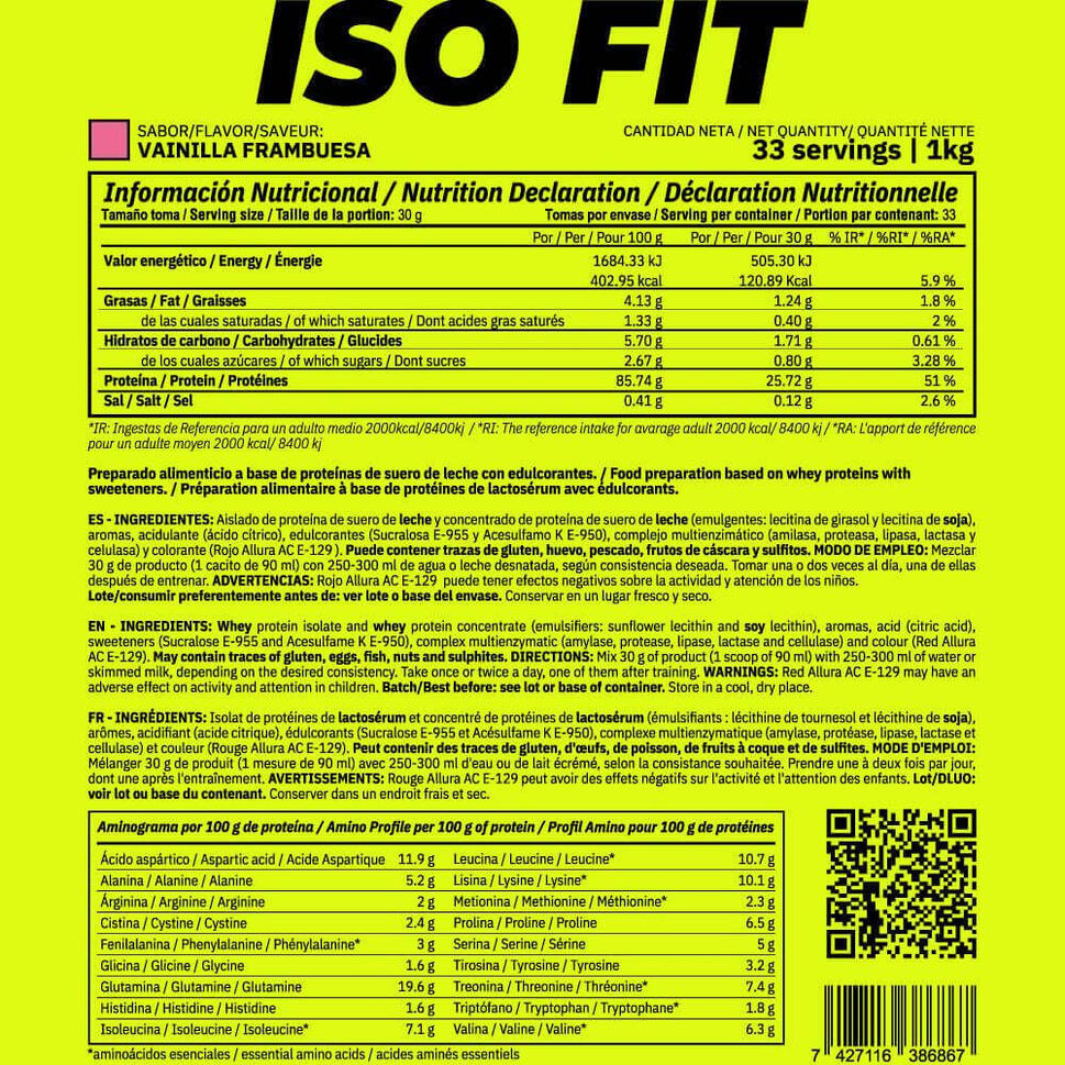 ISO Fit - 1 kg Vanille Framboos Masmusculo | Decathlon