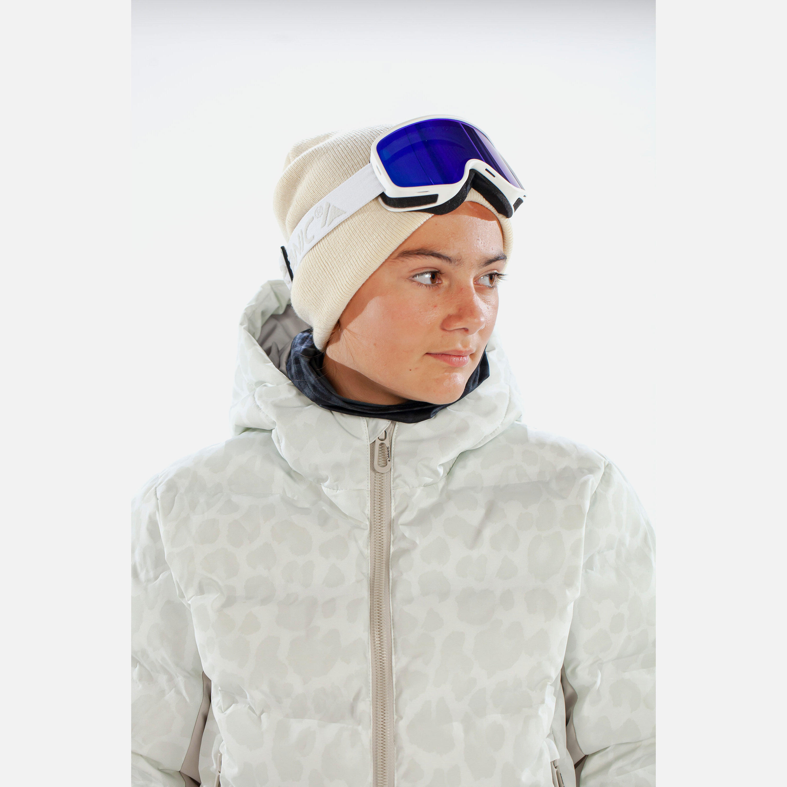 Venice Leopard Girls Ski Jacket White SURFANIC | Decathlon