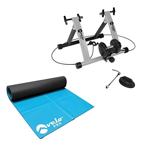 Turbo Trainer Variable Resistance Magnetic Indoor Road Mountain Bikes Silver Mat BODY REVOLUTION Decathlon