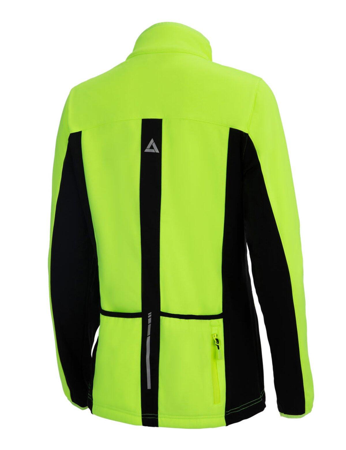 Damen Winter Thermo Softshell Fahrradjacke Pro Line II Neon-Schwarz AIRTRACKS | Decathlon